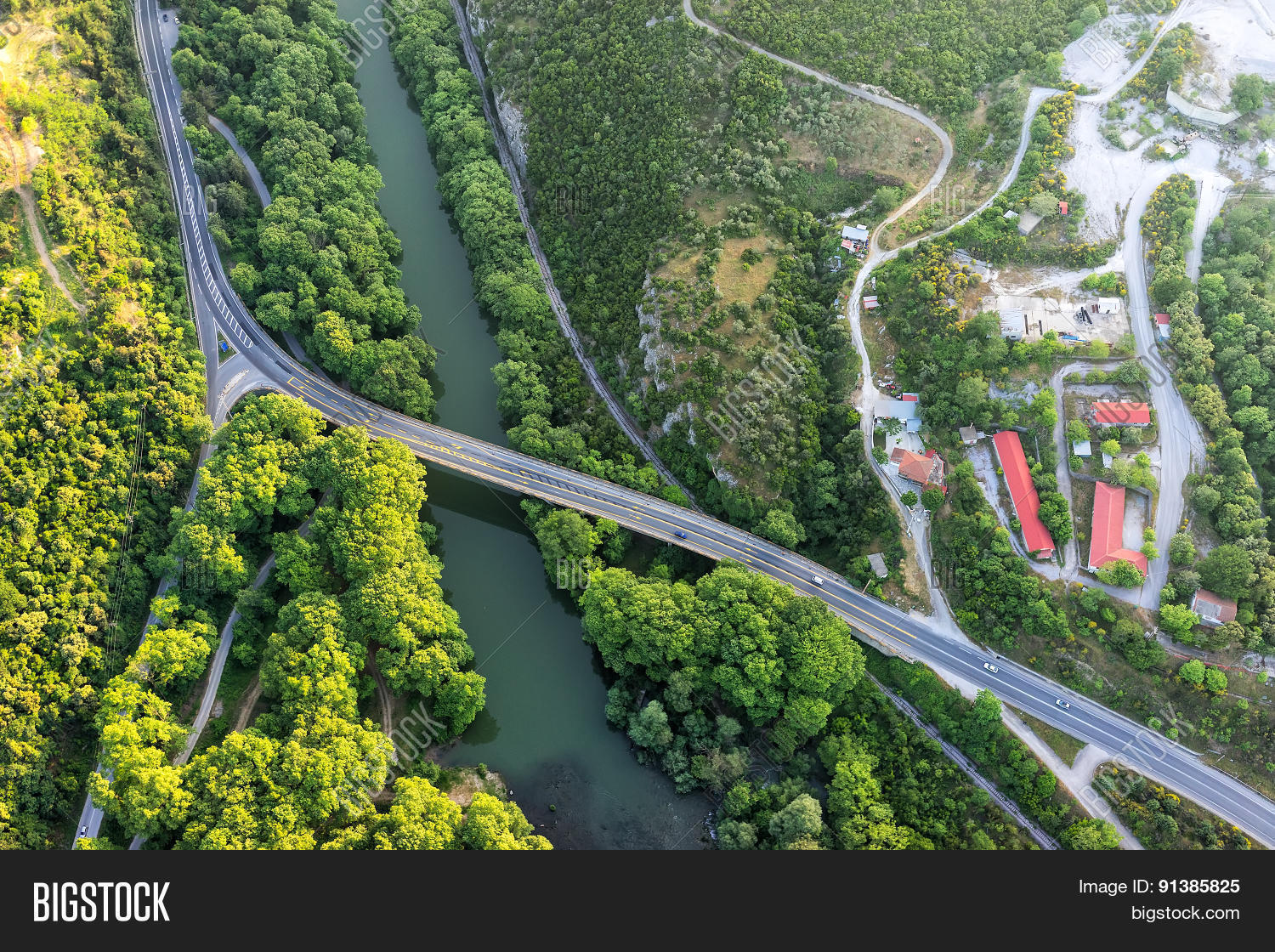 Aerial View Bridge Image & Photo (Free Trial) | Bigstock