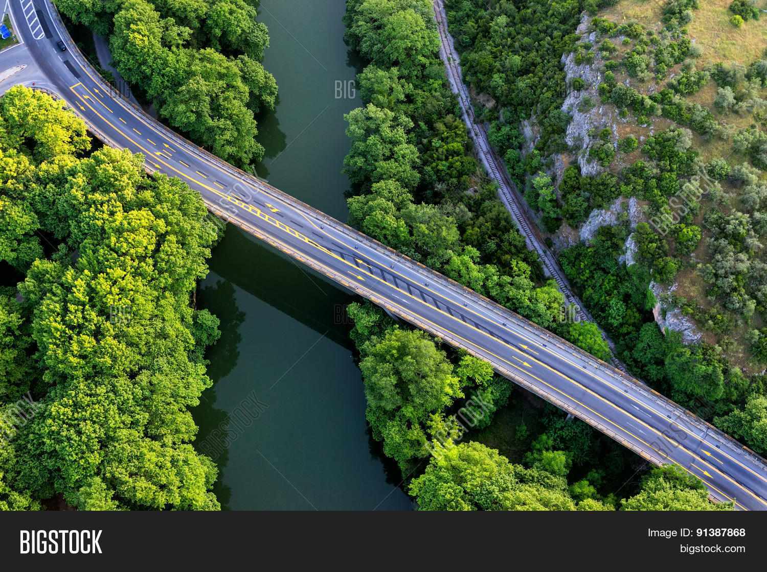 Aerial View Bridge Image & Photo (Free Trial) | Bigstock