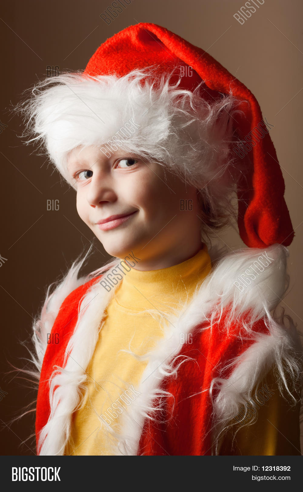 Little Boy Santa Claus Image & Photo (Free Trial) | Bigstock