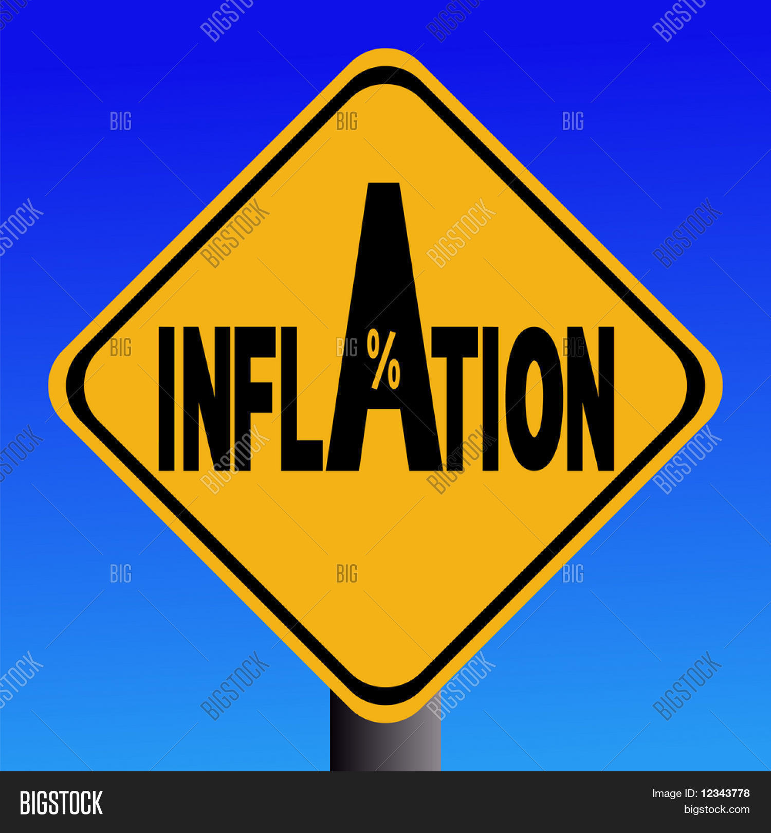 Inflation Warning Sign Image & Photo (Free Trial) | Bigstock