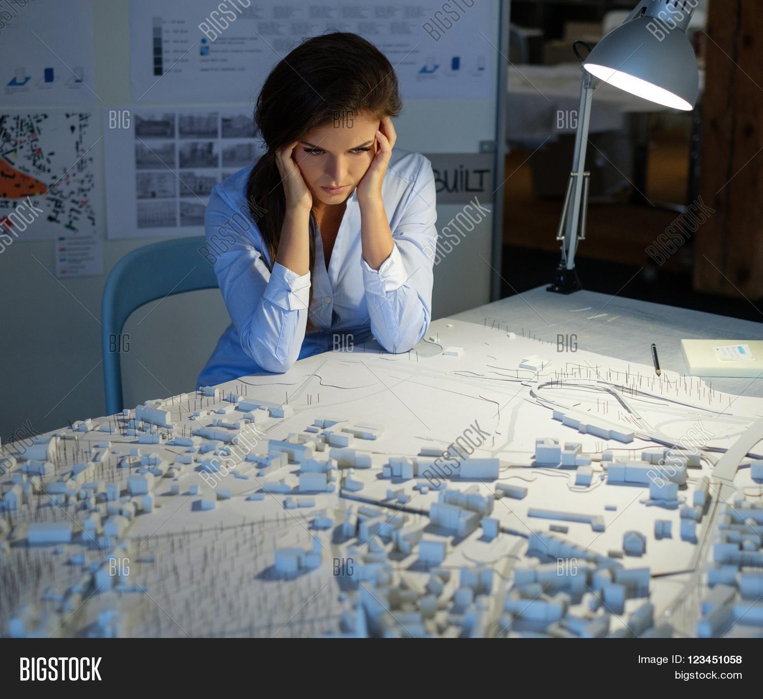 Tired Young Architect Image & Photo (Free Trial) | Bigstock