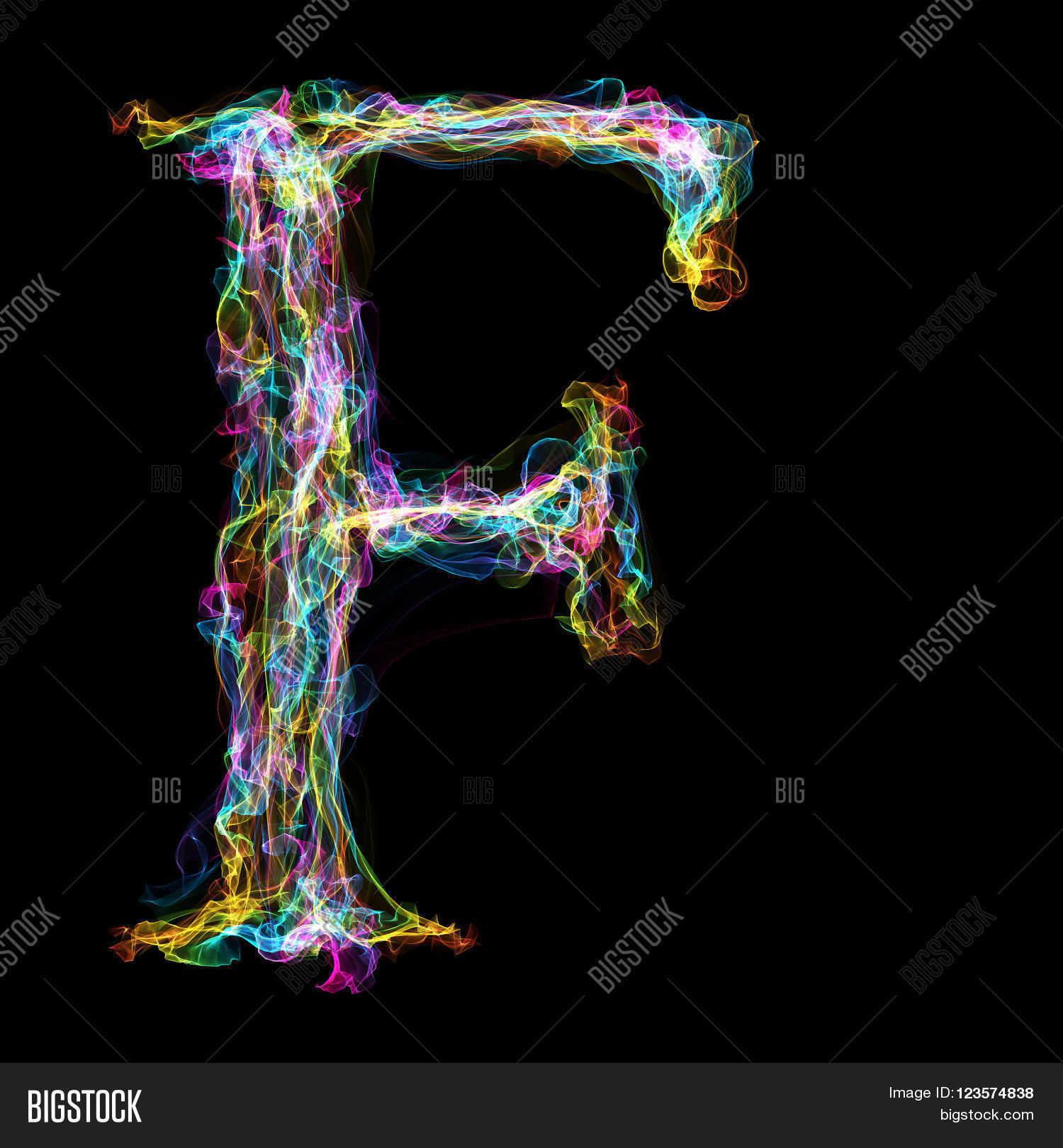 Rainbow Smoke Letter F Image & Photo (Free Trial) | Bigstock