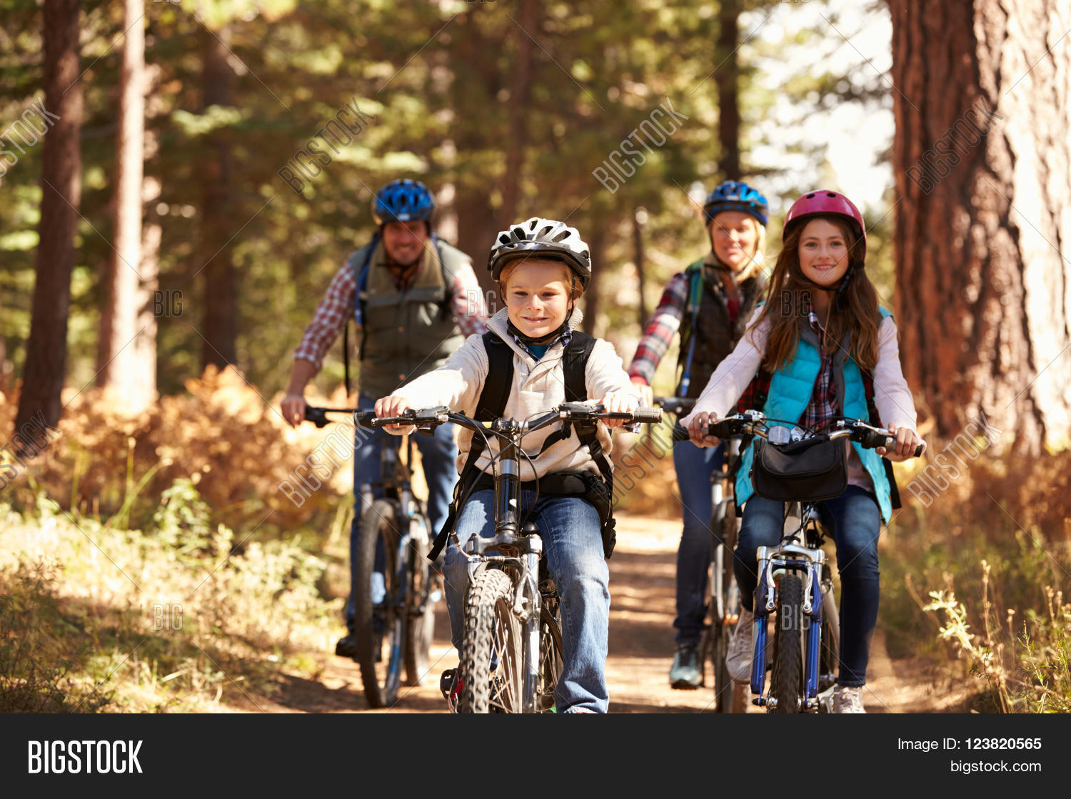 Family Mountain Biking Image & Photo (Free Trial) | Bigstock