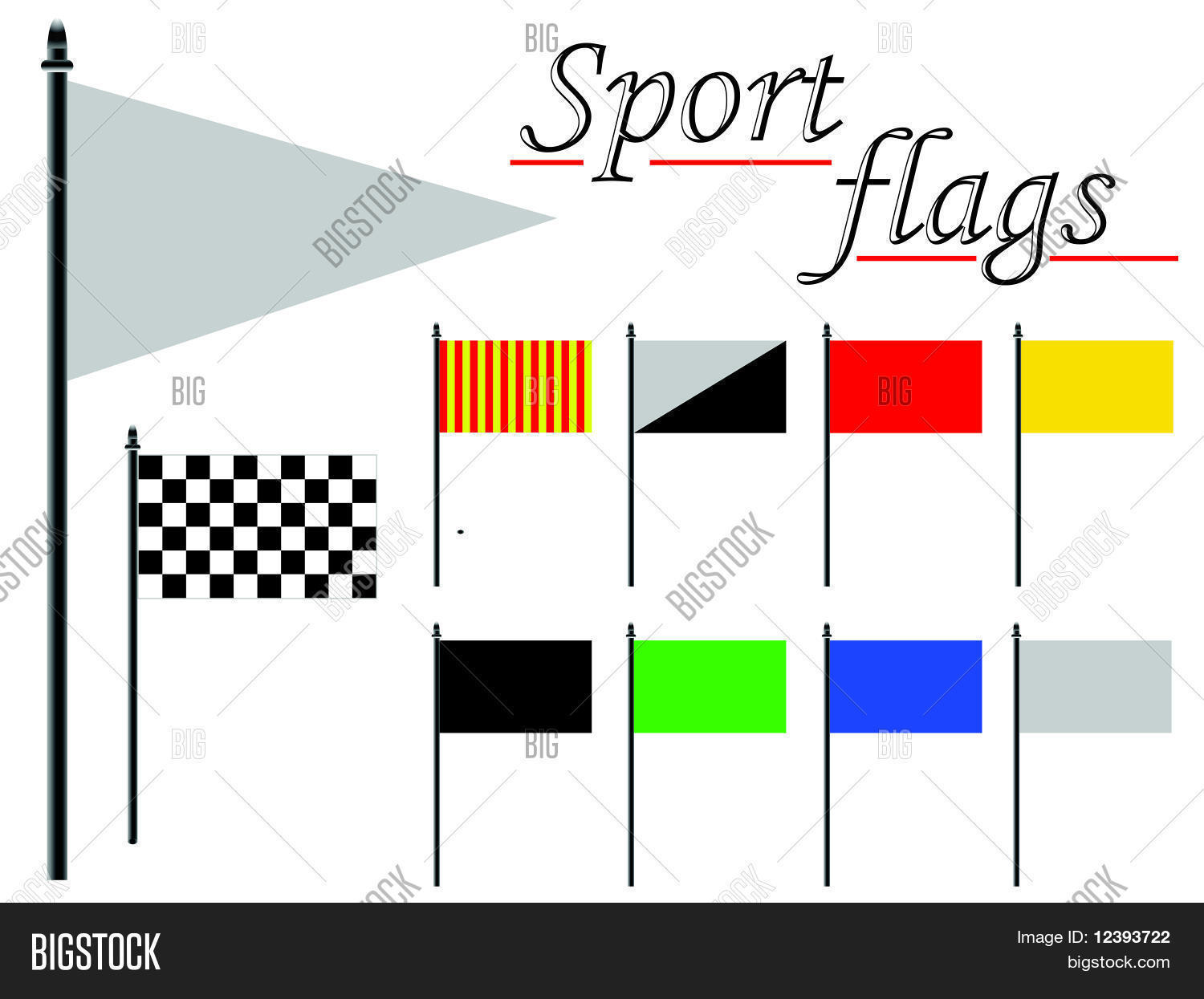 Vector y foto Banderas De Deporte (prueba gratis) | Bigstock