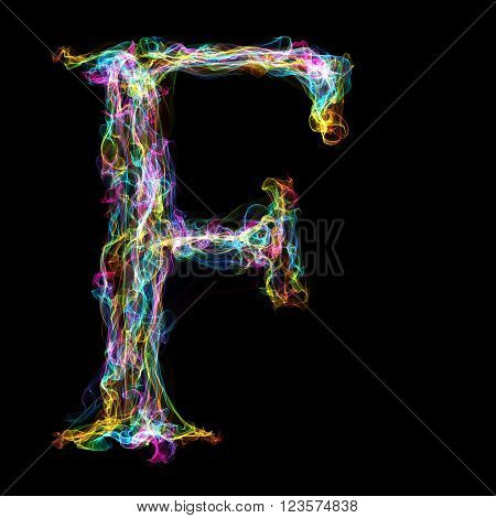 Rainbow Smoke Letter F Image & Photo (Free Trial) | Bigstock