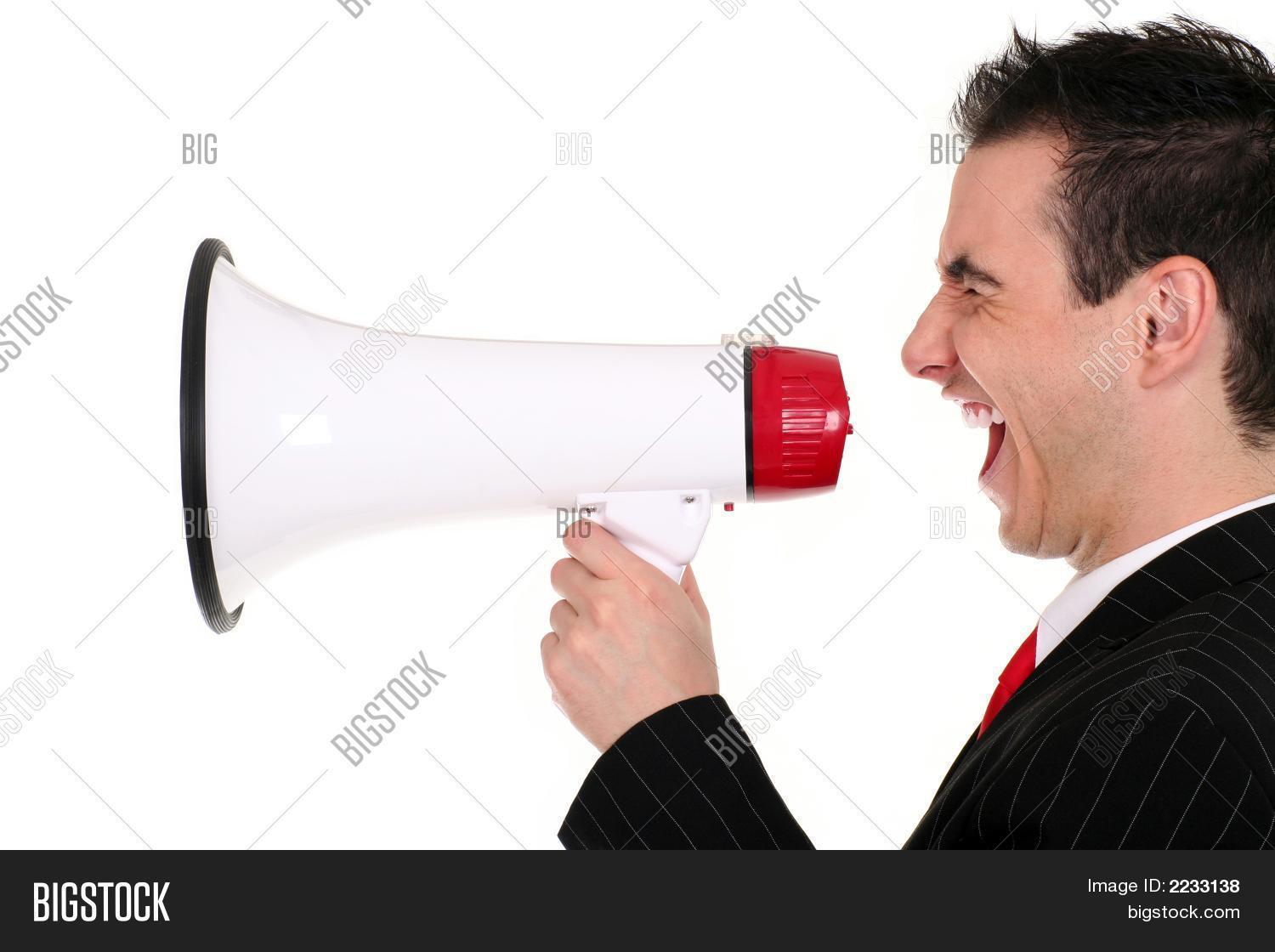 Man Shouting Through Image & Photo (Free Trial) | Bigstock