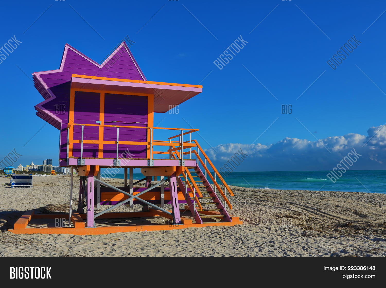 Lifeguard Stations On Image & Photo (Free Trial) | Bigstock
