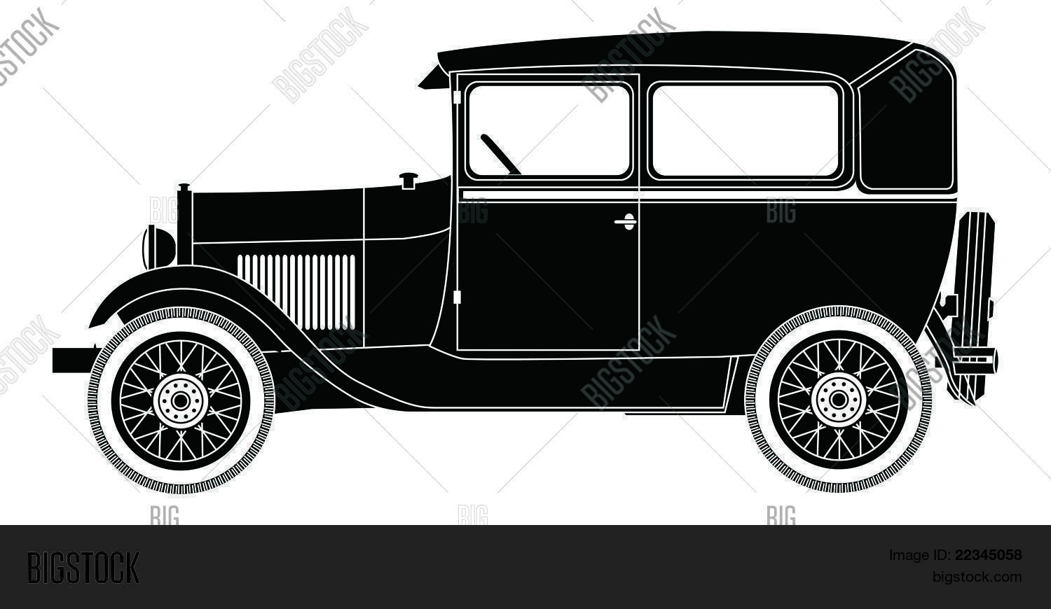 CUTOUT 1929 FORD MODEL Vector & Photo | Bigstock