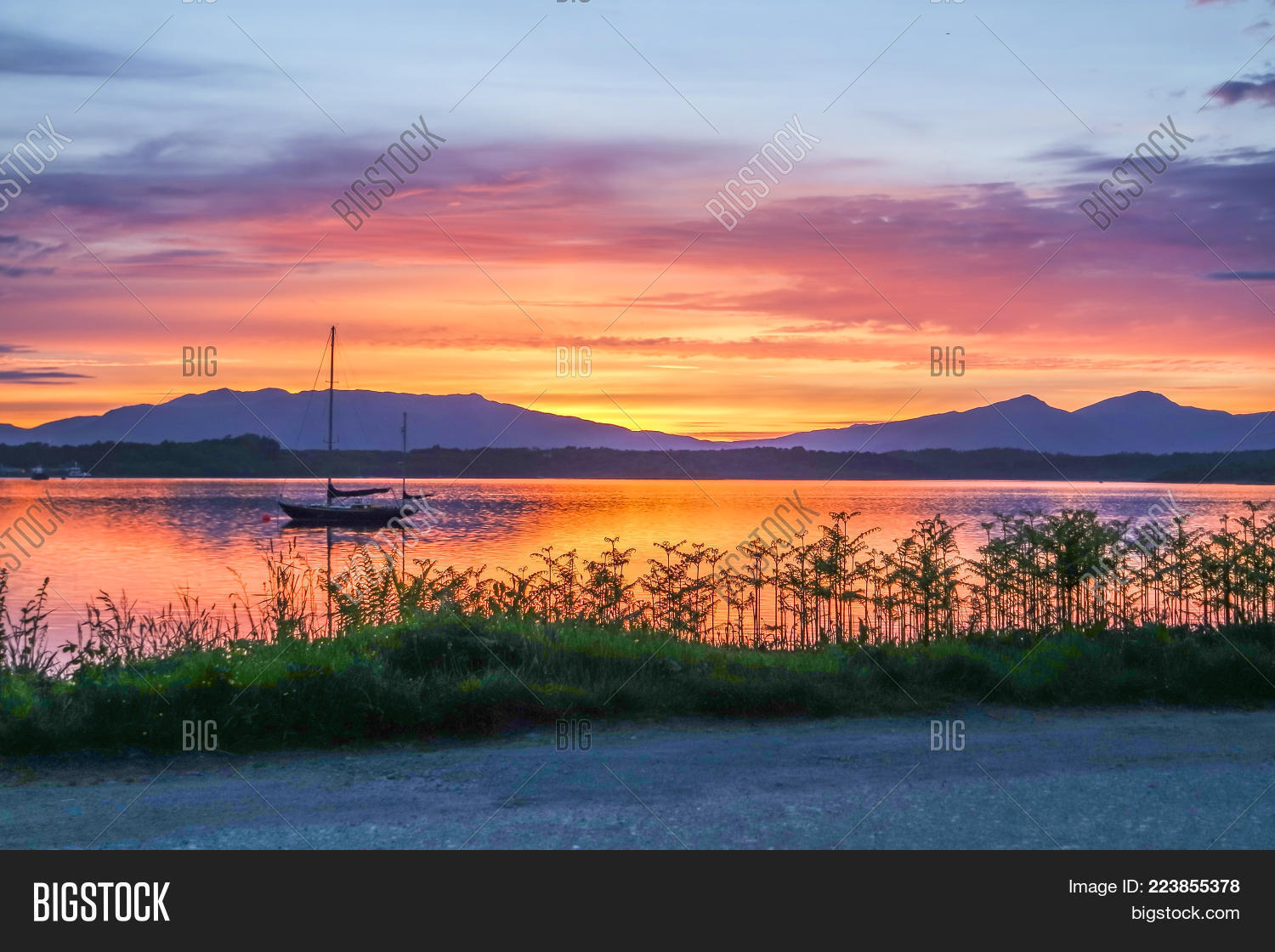 Amazing Sunset Loch Image & Photo (Free Trial) | Bigstock