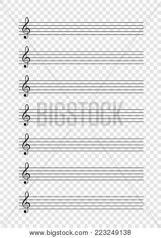 Blank A4 Music Notes Vector & Photo (Free Trial) | Bigstock