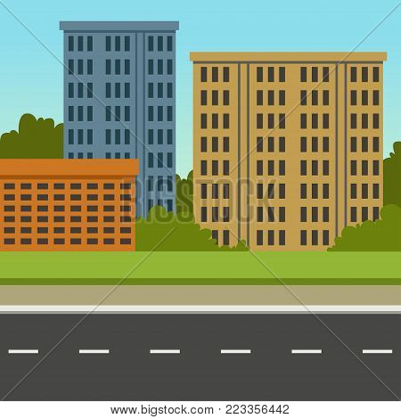 City Road Vector Background