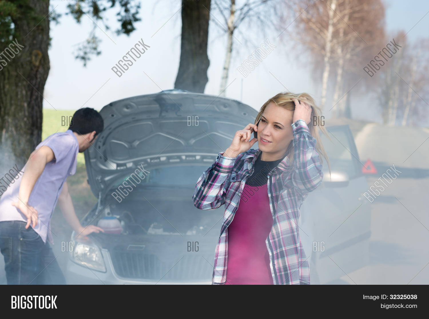 Car Breakdown Woman Image & Photo (Free Trial) | Bigstock