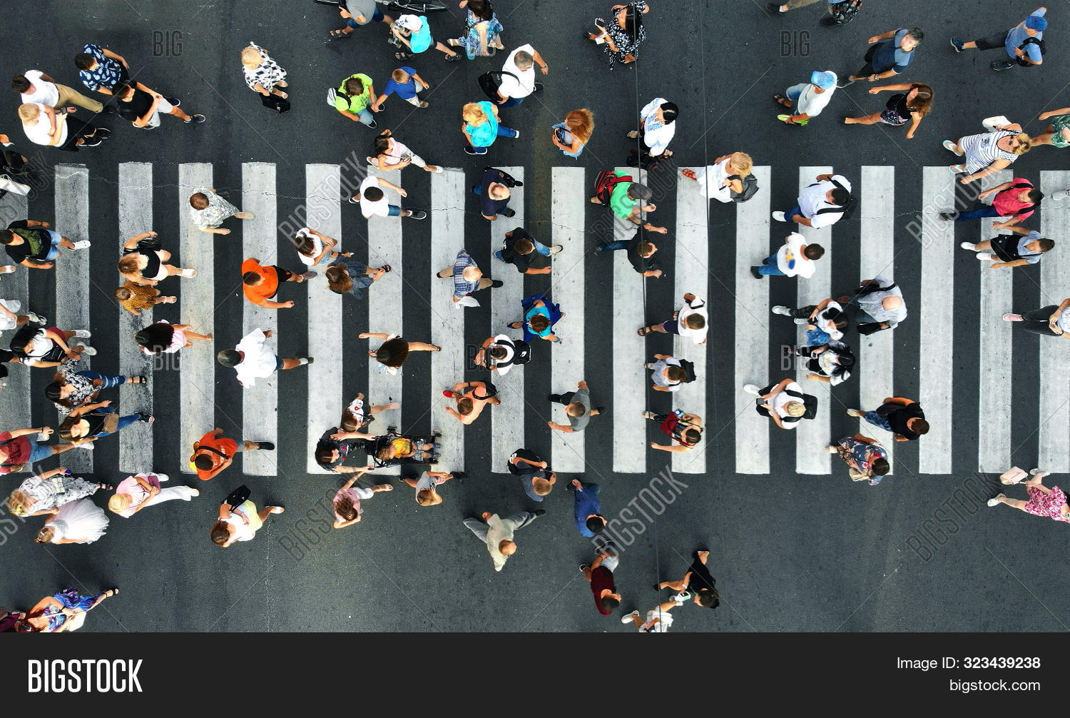 Aerial. Pedestrians On Image & Photo (Free Trial) | Bigstock