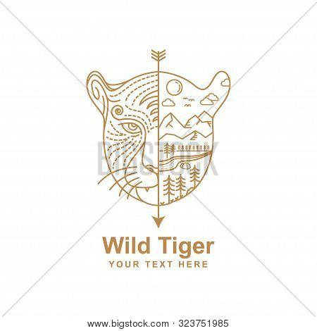 Tiger Line Art Design Vector & Photo (Free Trial) | Bigstock