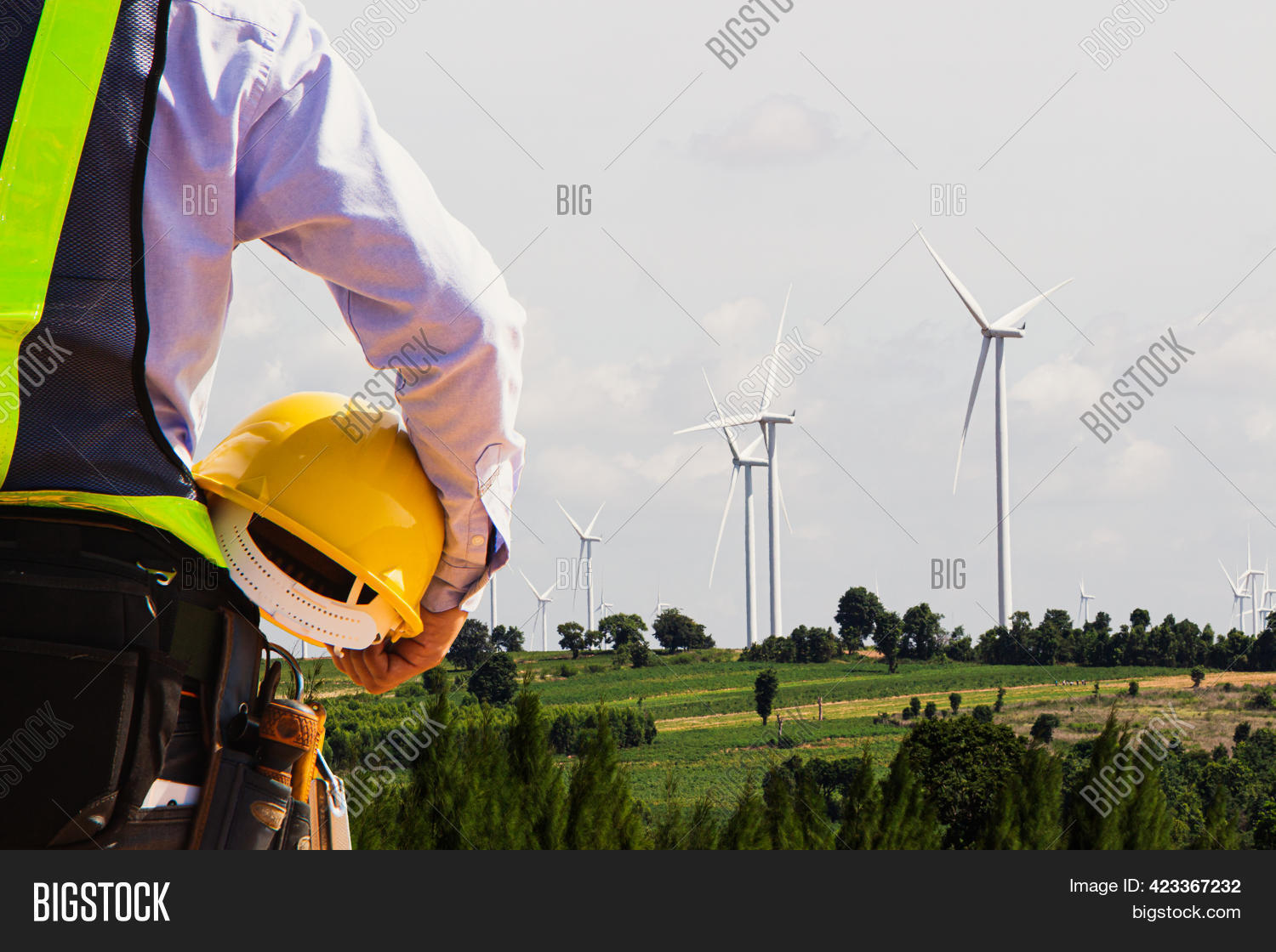 Rear View Man Engineer Image & Photo (Free Trial) | Bigstock