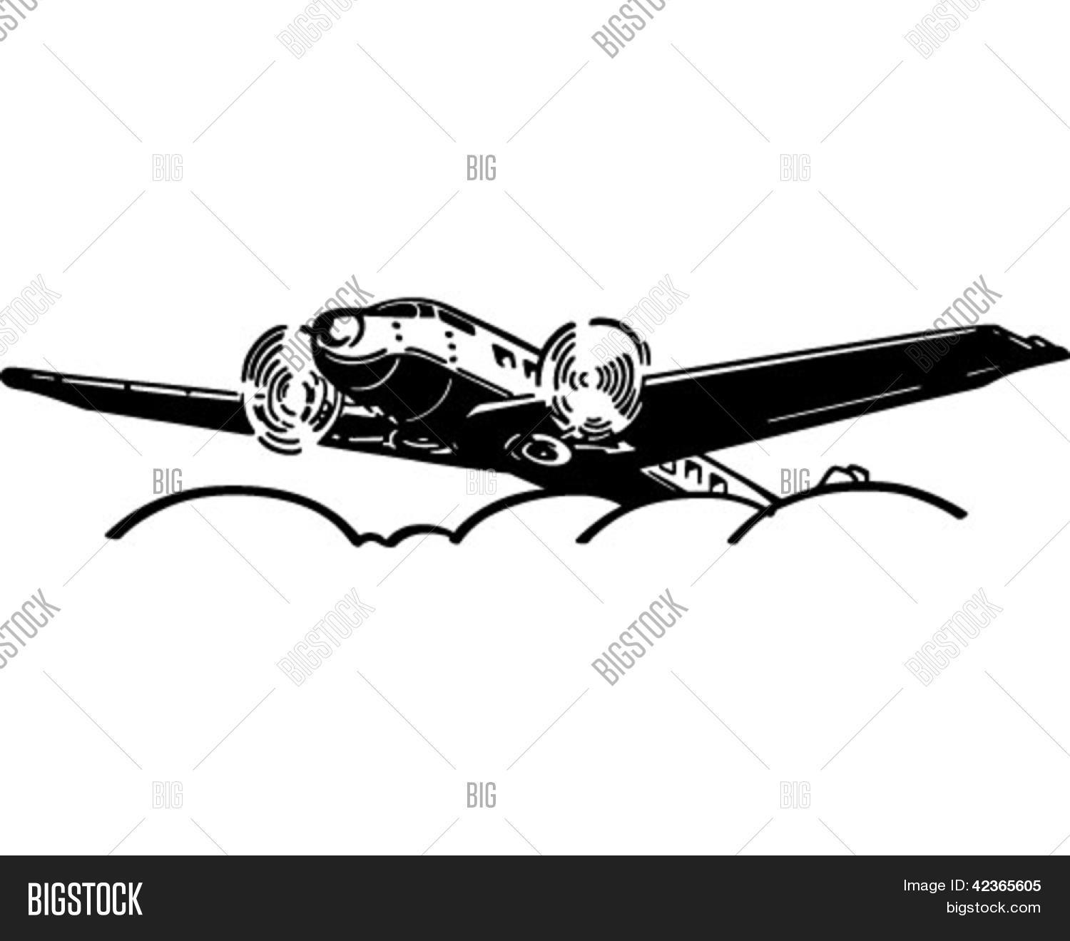 Airplane Flying Above Vector & Photo (Free Trial) | Bigstock