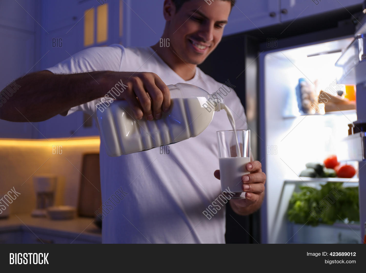 Man Pouring Milk Image & Photo (Free Trial) | Bigstock