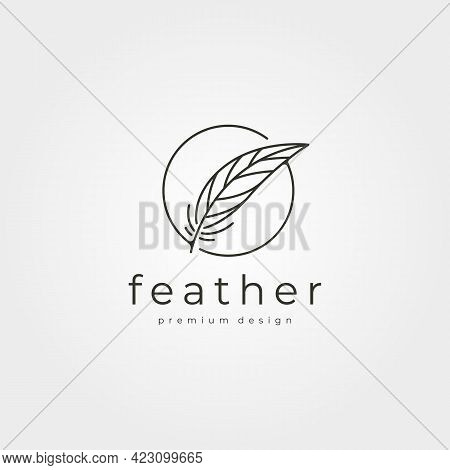 Feather Circle Logo Vector & Photo (Free Trial) | Bigstock