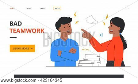 Bad, Failed Teamwork Vector & Photo (Free Trial) | Bigstock