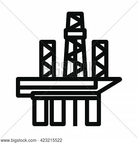 Oil Sea Platform Icon Vector & Photo (Free Trial) | Bigstock
