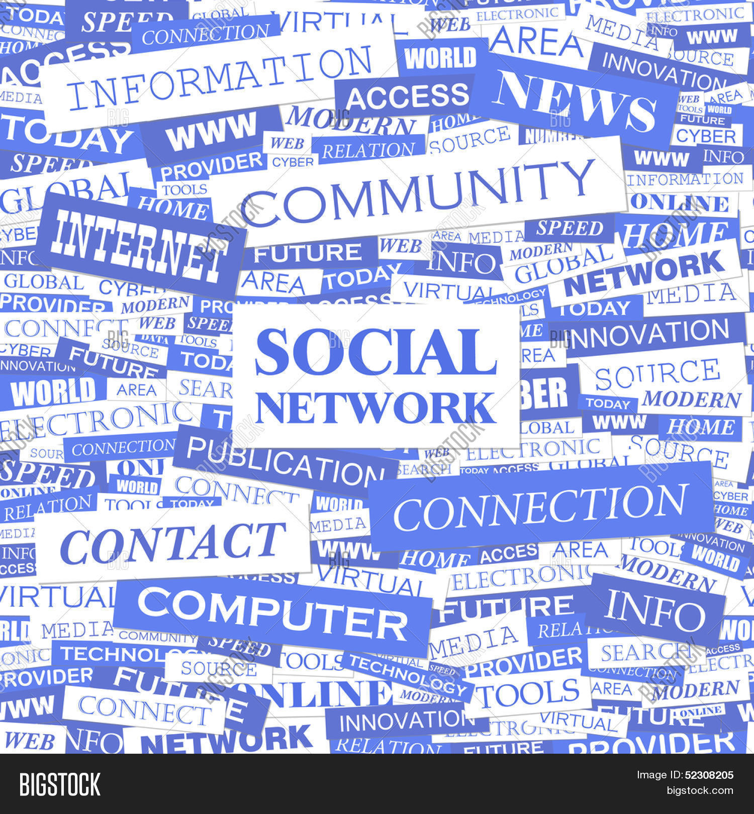 SOCIAL NETWORK. Word Vector & Photo (Free Trial) | Bigstock