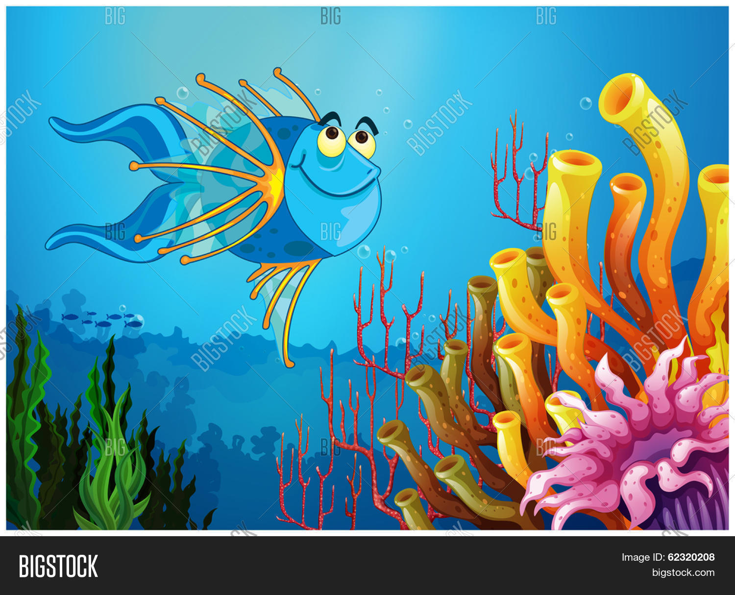 Illustration Blue Fish Image & Photo (Free Trial) | Bigstock