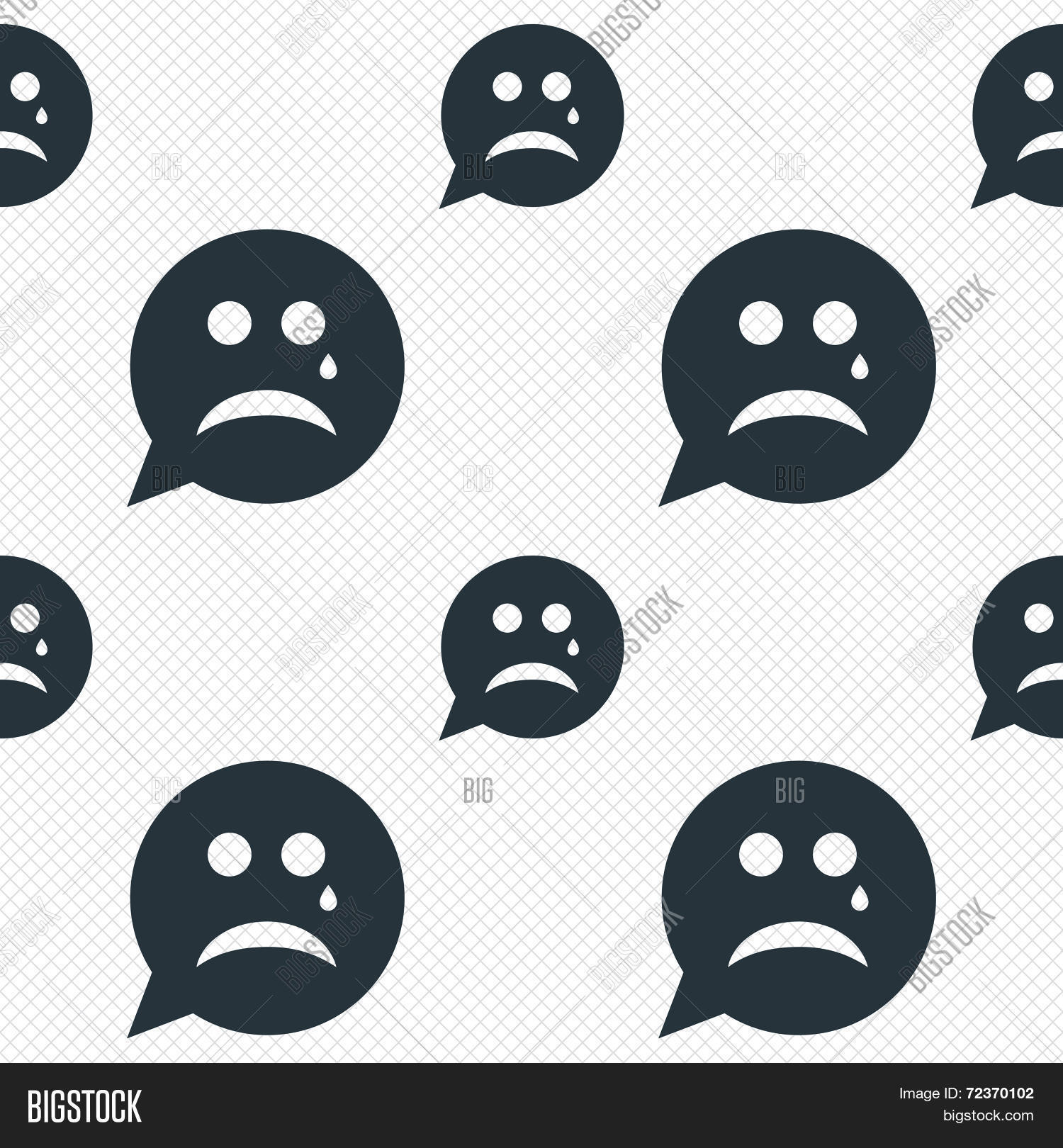 Sad Face Tear Sign Vector & Photo (Free Trial) | Bigstock