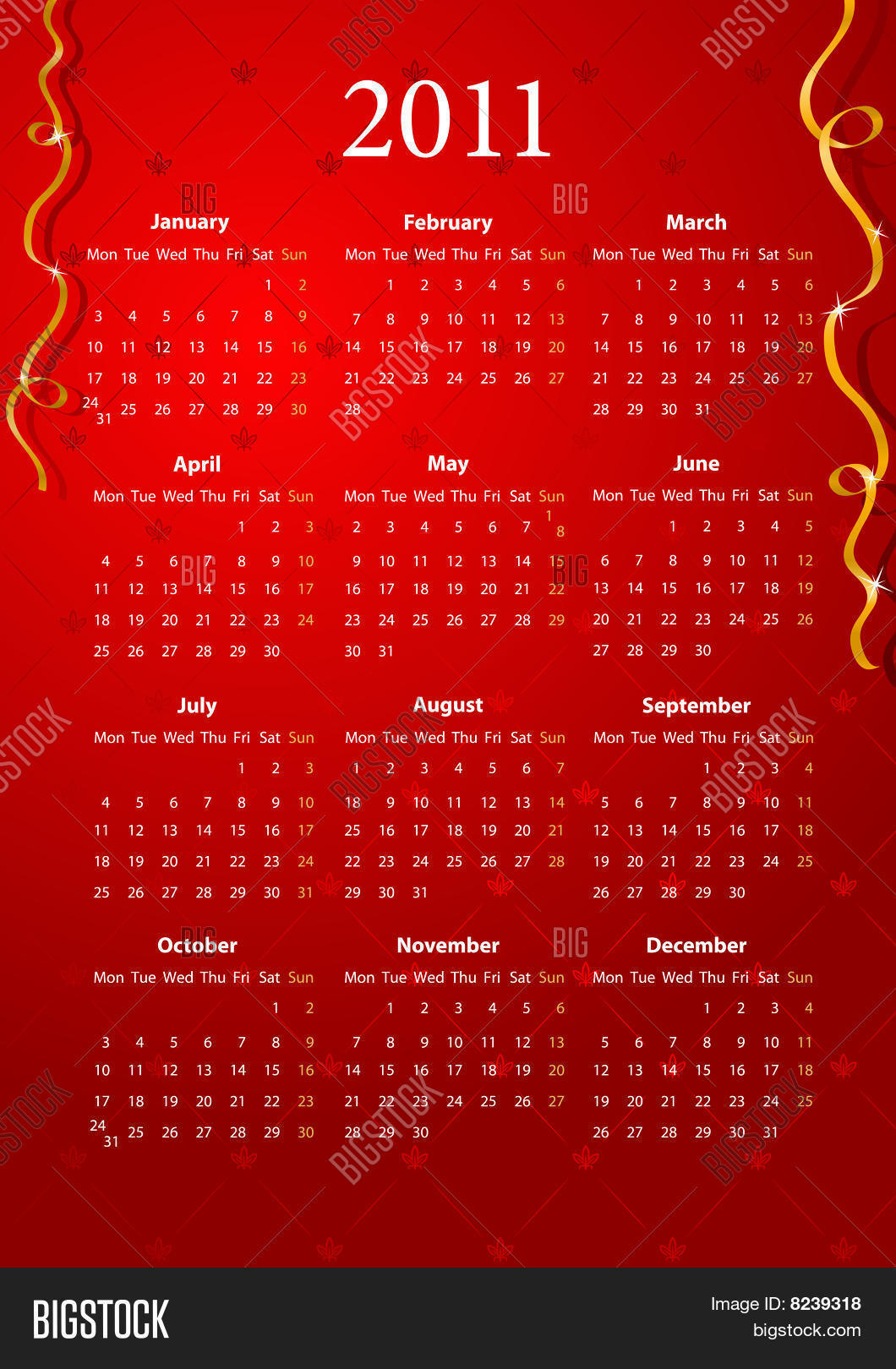 Vector Red Calendar Vector & Photo (Free Trial) | Bigstock