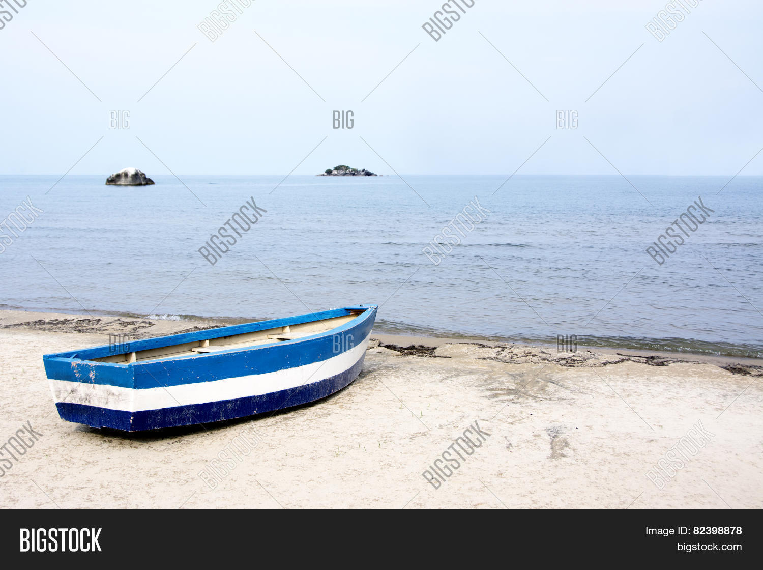 Blue Rowing Boat On Image & Photo (Free Trial) | Bigstock