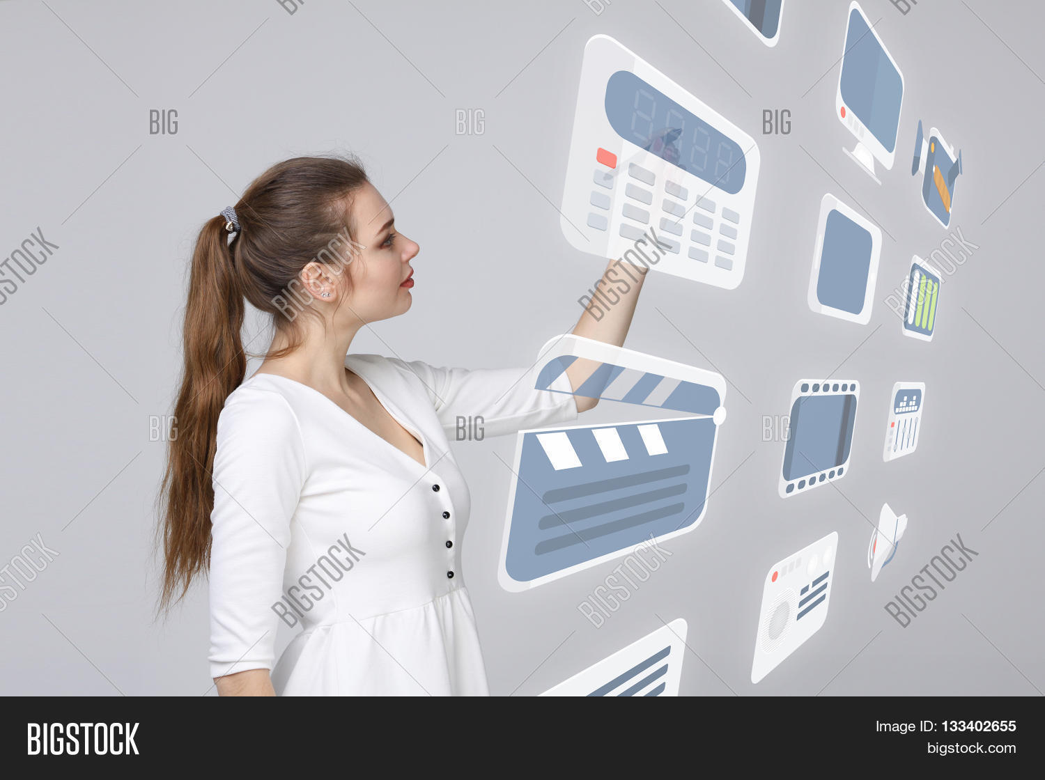 Woman Pressing Image & Photo (Free Trial) | Bigstock
