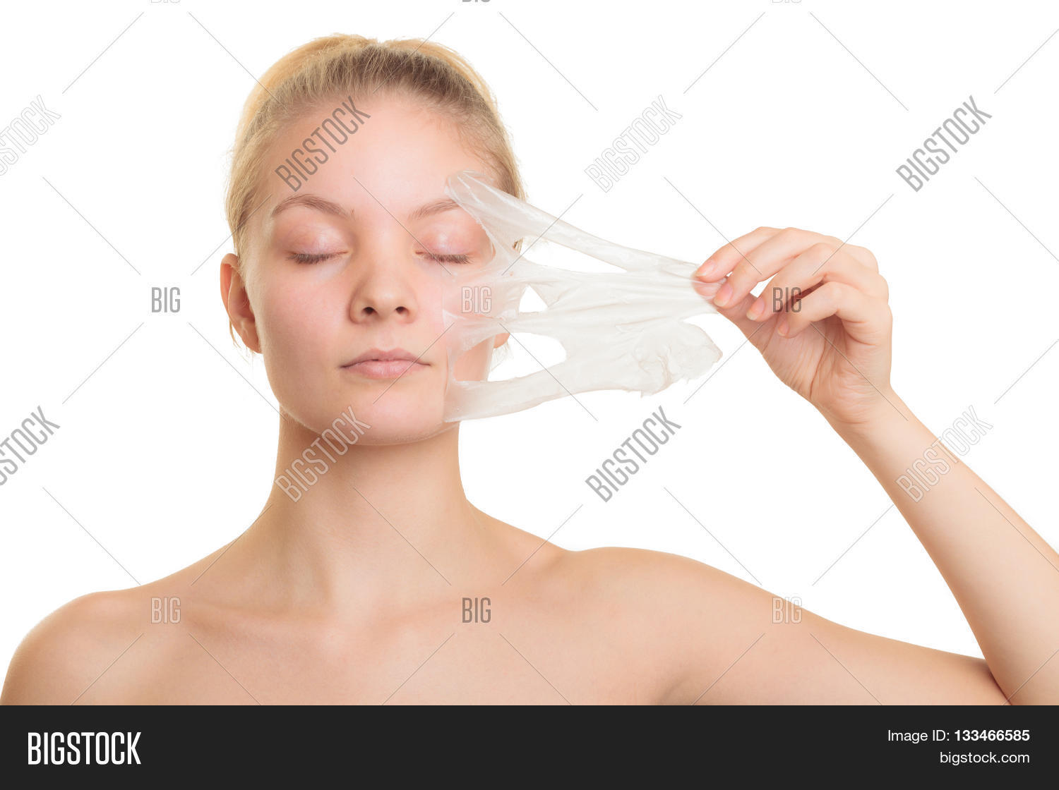 Girl Removing Facial Image & Photo (Free Trial) | Bigstock