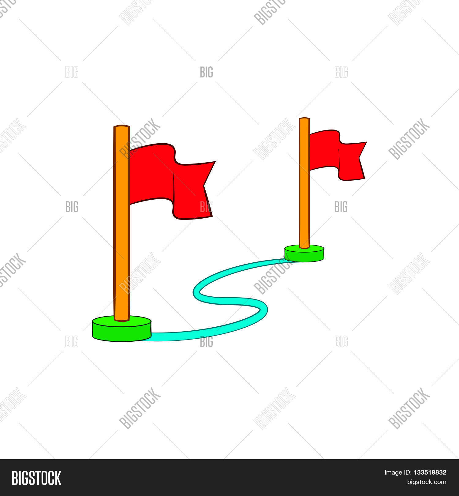Route Locator Flags Vector & Photo (Free Trial) | Bigstock