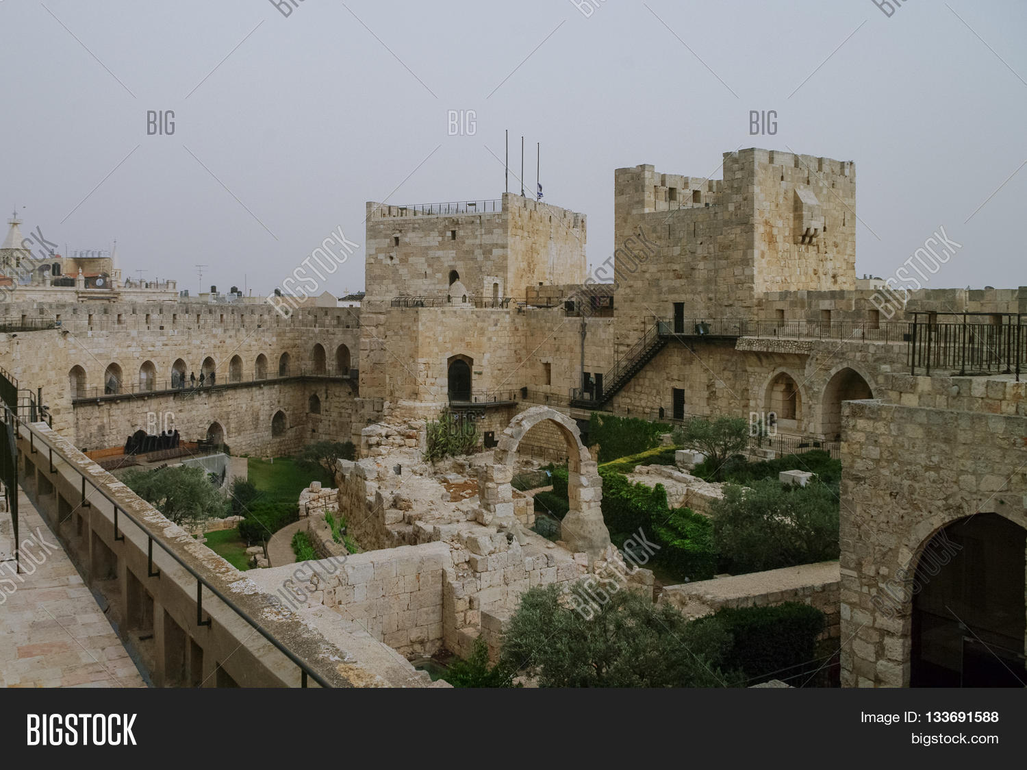 Towers Walls Jerusalem Image & Photo (Free Trial) | Bigstock
