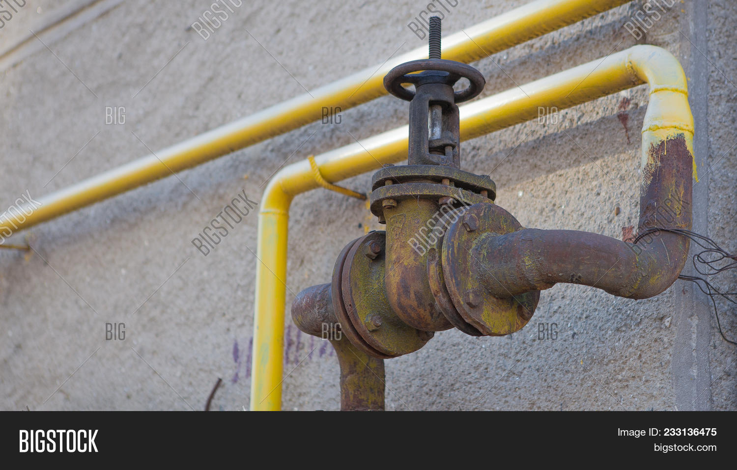 Old Gas Gate Yellow Image & Photo (Free Trial) | Bigstock