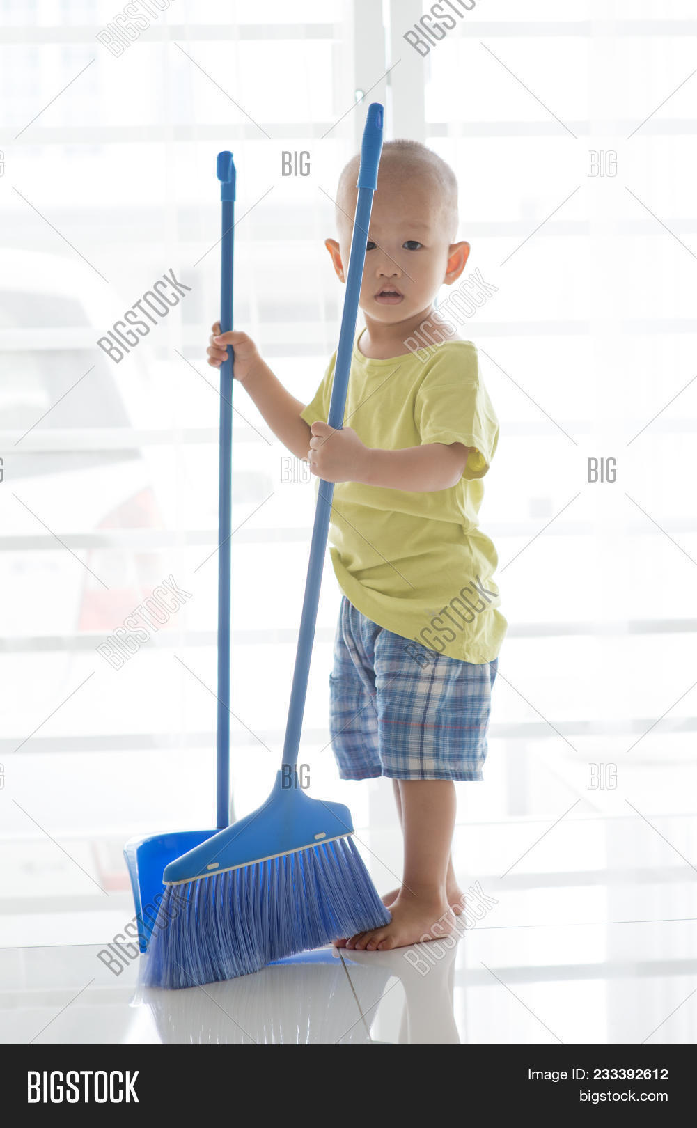 Asian Toddler Sweeping Image & Photo (Free Trial) | Bigstock