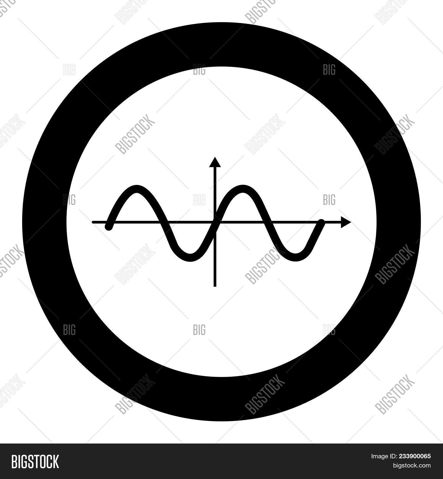 Sinewave Icon Black Vector & Photo (Free Trial) | Bigstock