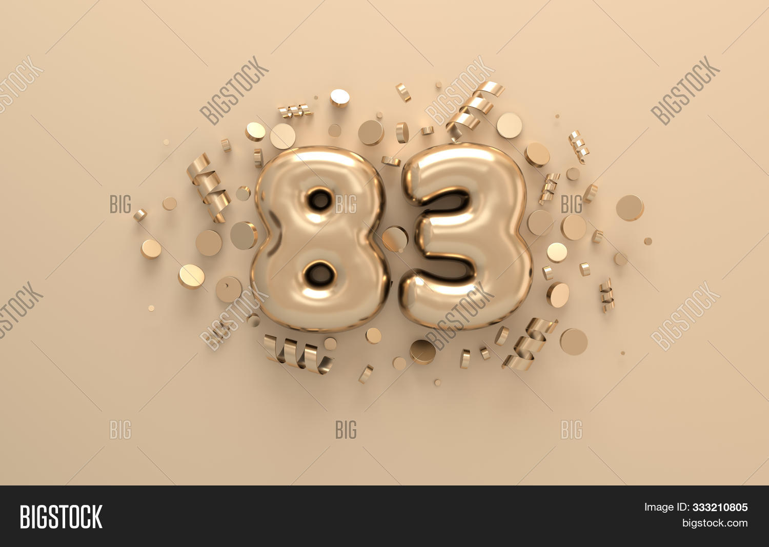 Golden 3d Number 83 Image & Photo (Free Trial) | Bigstock