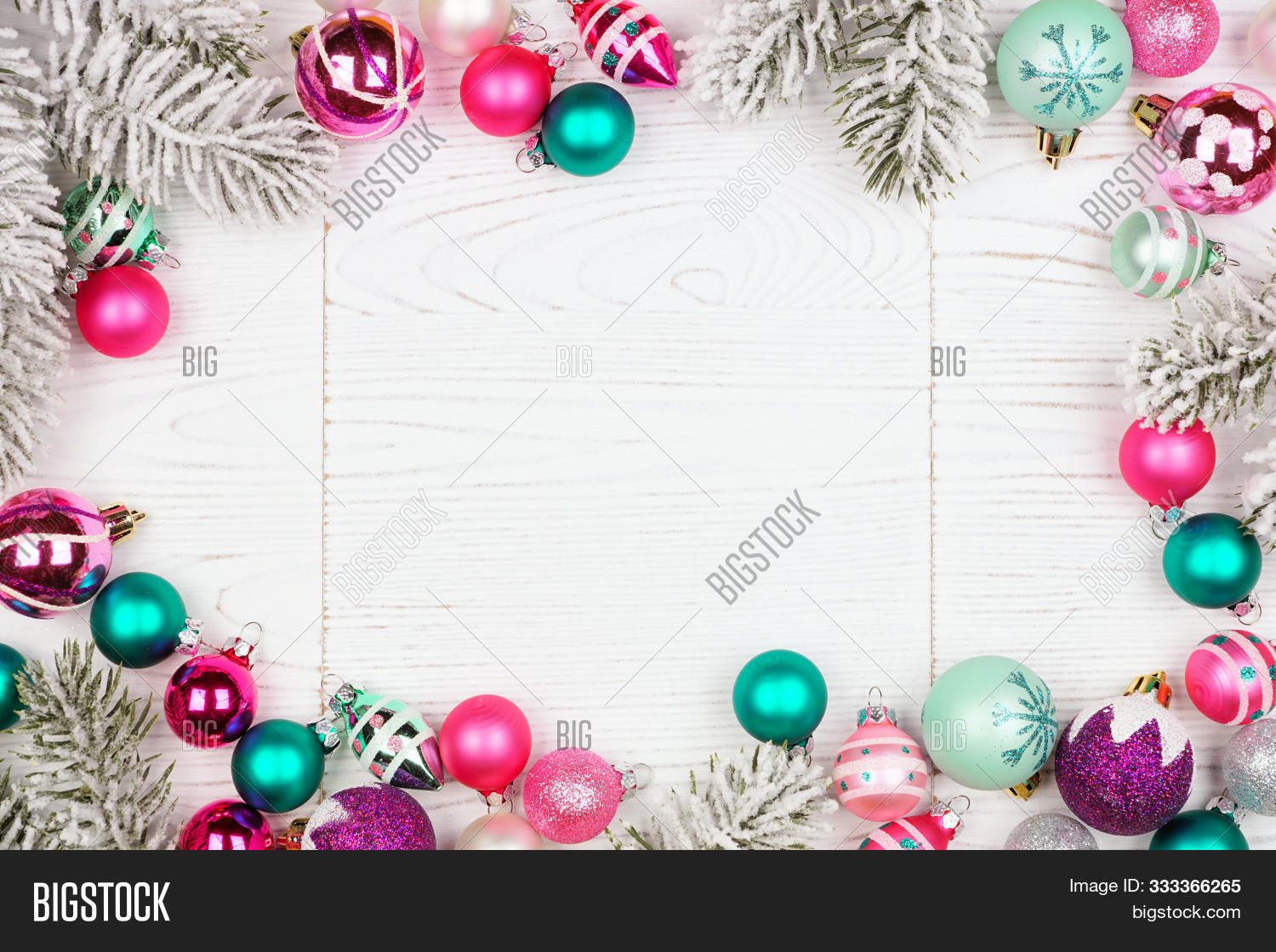 Christmas Frame Pink, Image & Photo (Free Trial) | Bigstock