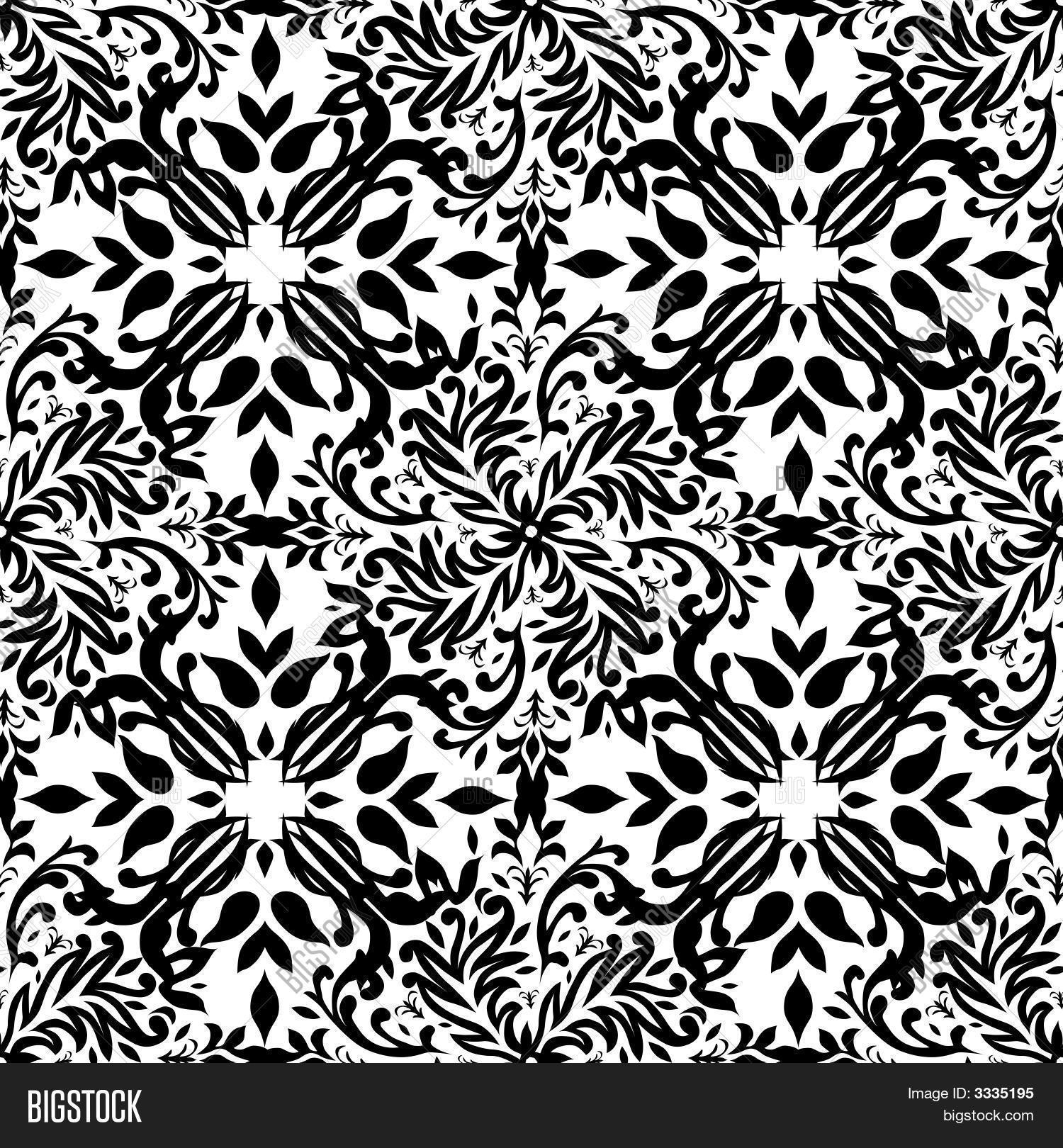 Gothic Mono Floral Vector & Photo | Bigstock