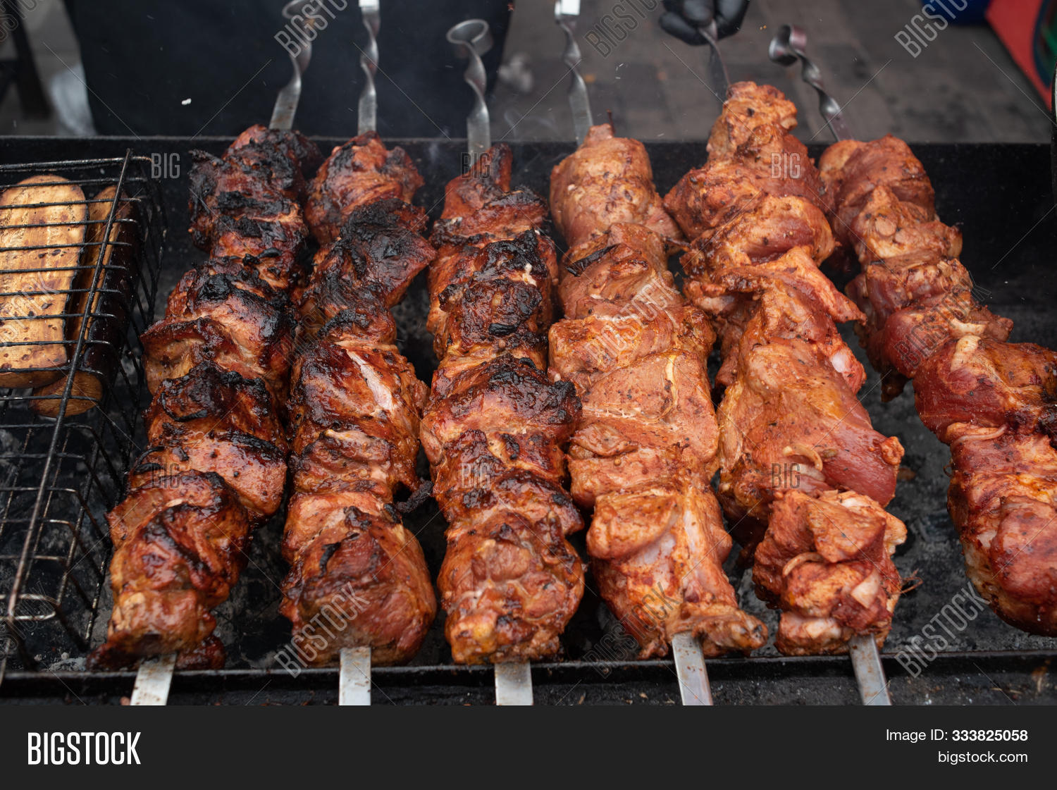Grilled Kebab Cooking Image & Photo (Free Trial) | Bigstock