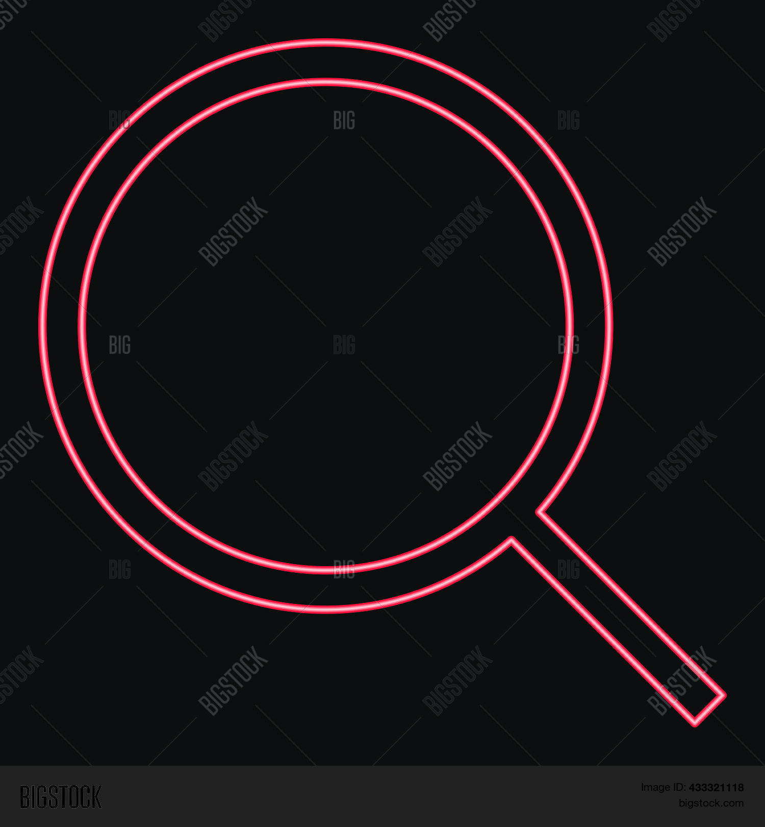 Neon Magnifying Glass Vector & Photo (Free Trial) | Bigstock