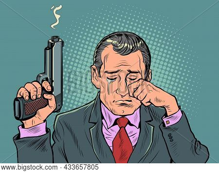 Man Gun Crying. Spy Vector & Photo (Free Trial) | Bigstock