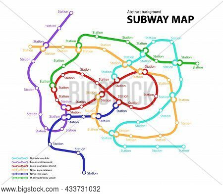 Subway Map. Template Vector & Photo (Free Trial) | Bigstock