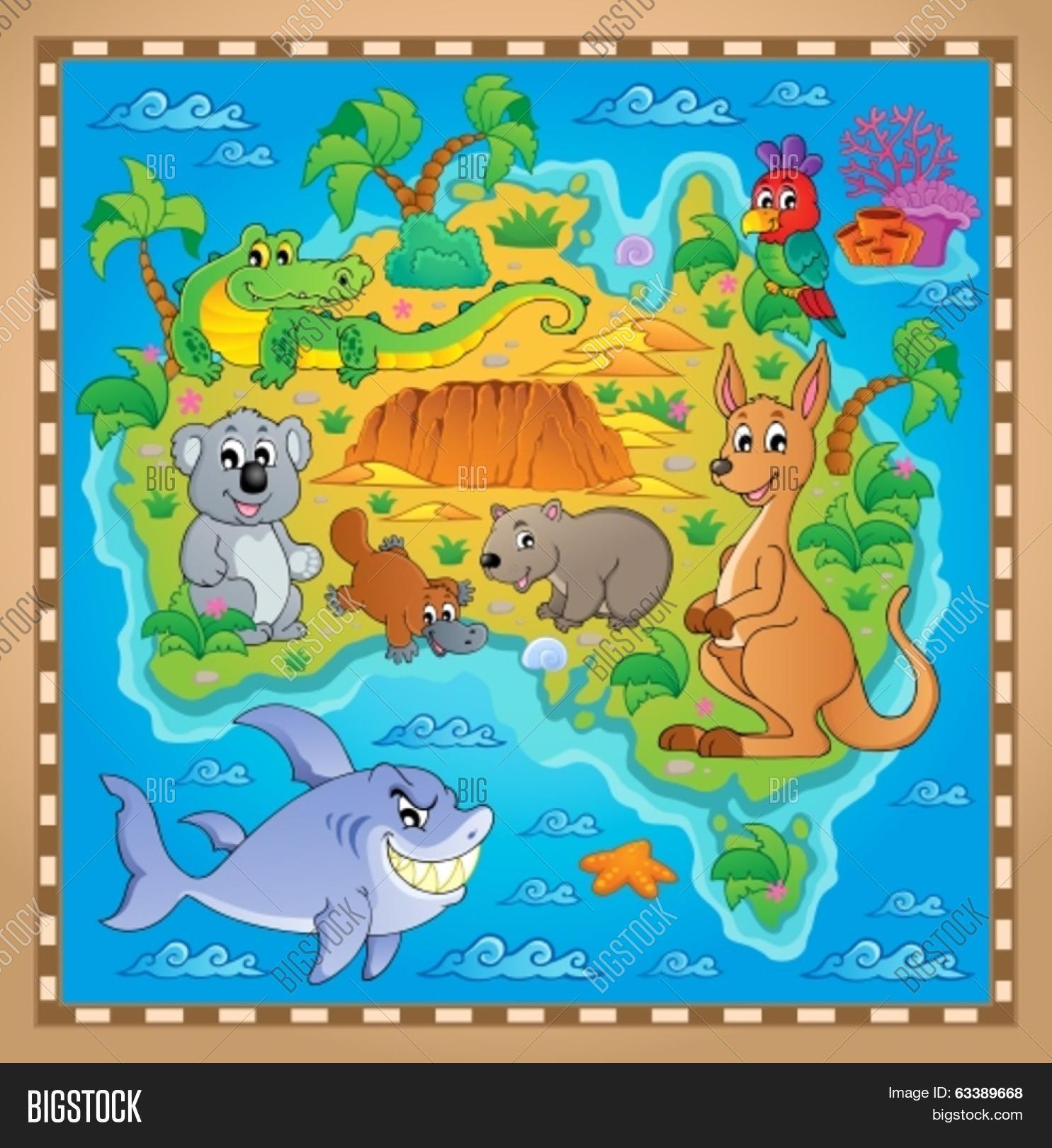 Australian Map Theme Vector & Photo (Free Trial) | Bigstock