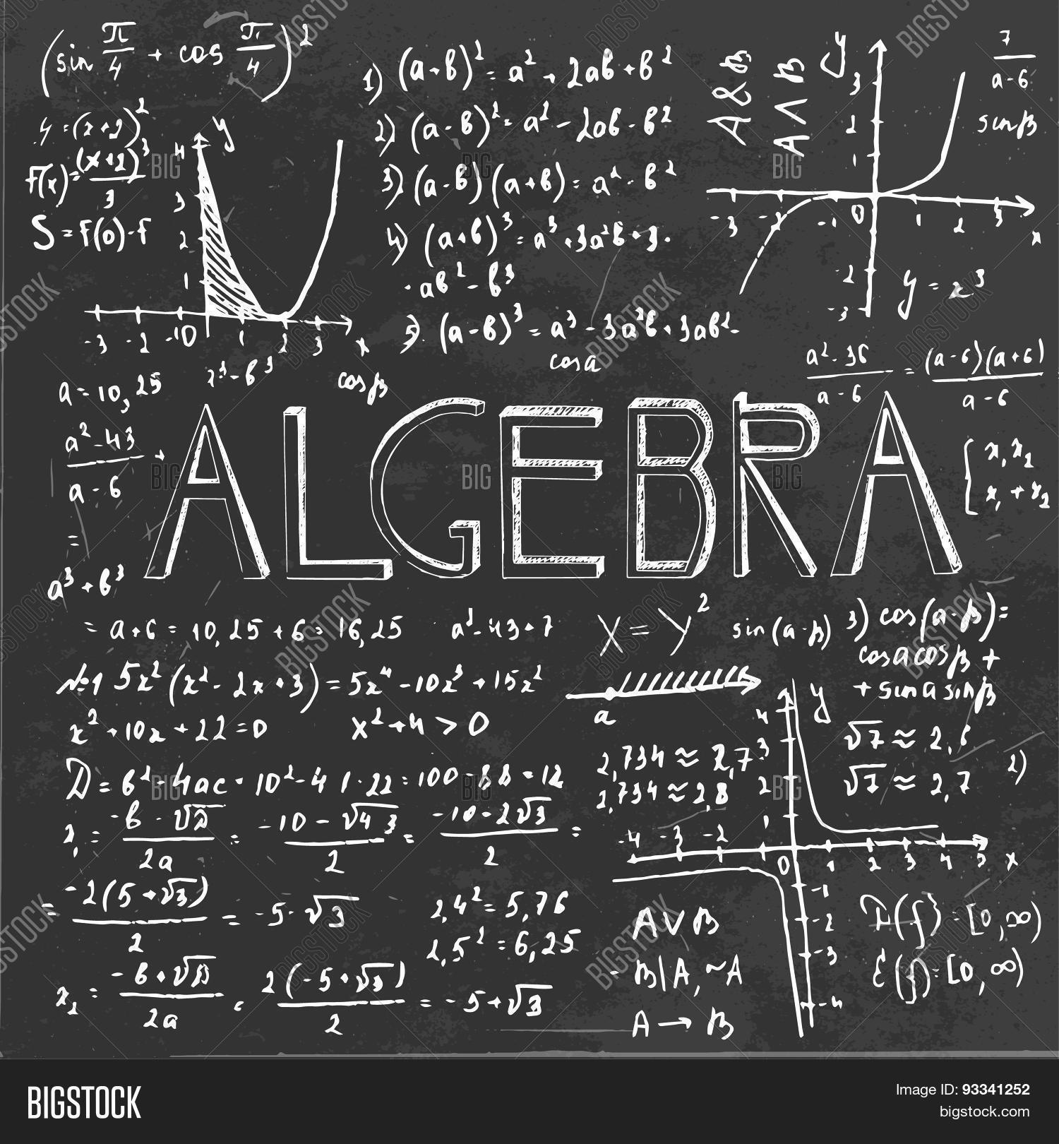 01 Algebra Formula Vector & Photo (Free Trial) | Bigstock