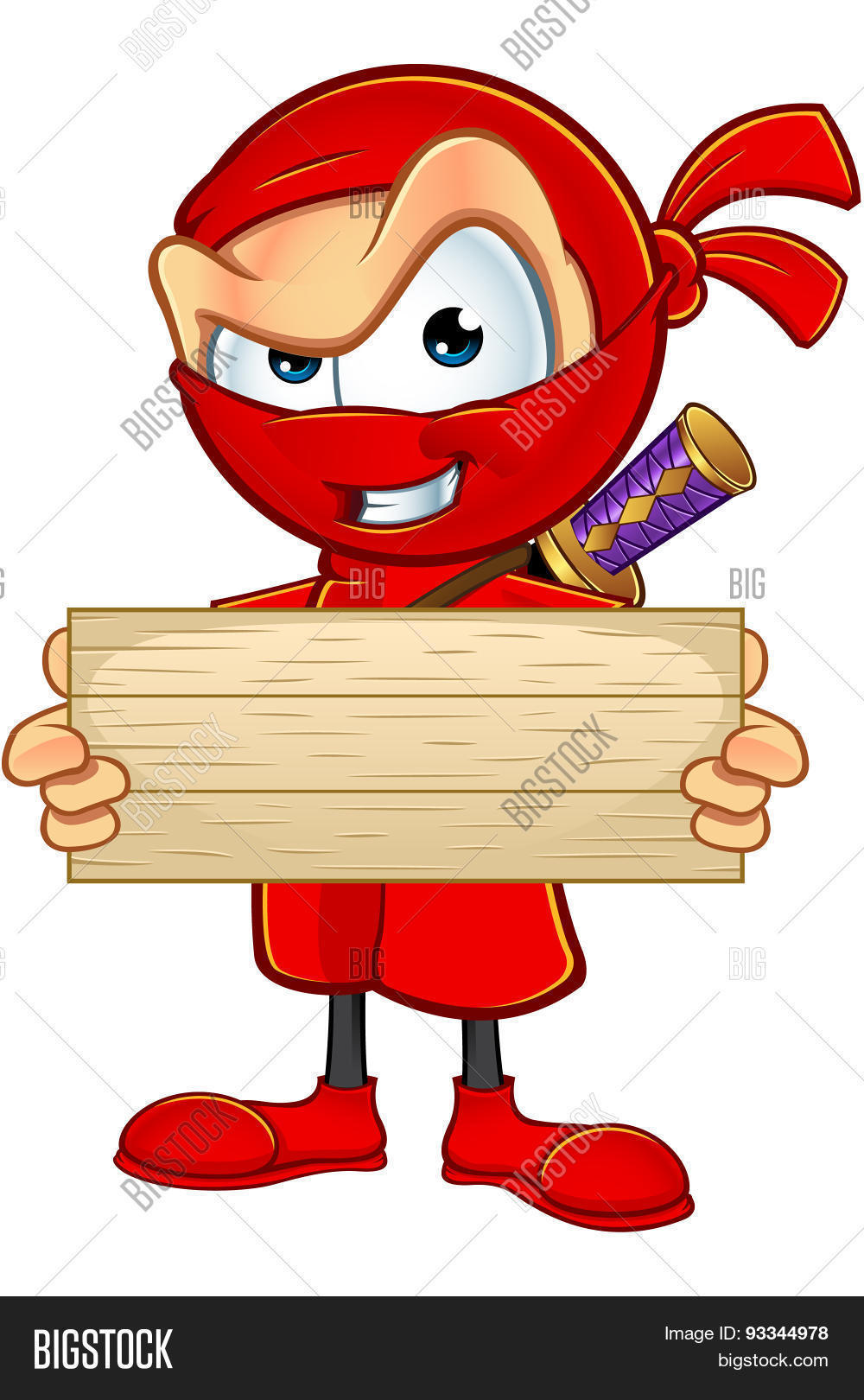 Sneaky Red Ninja Vector & Photo (Free Trial) | Bigstock