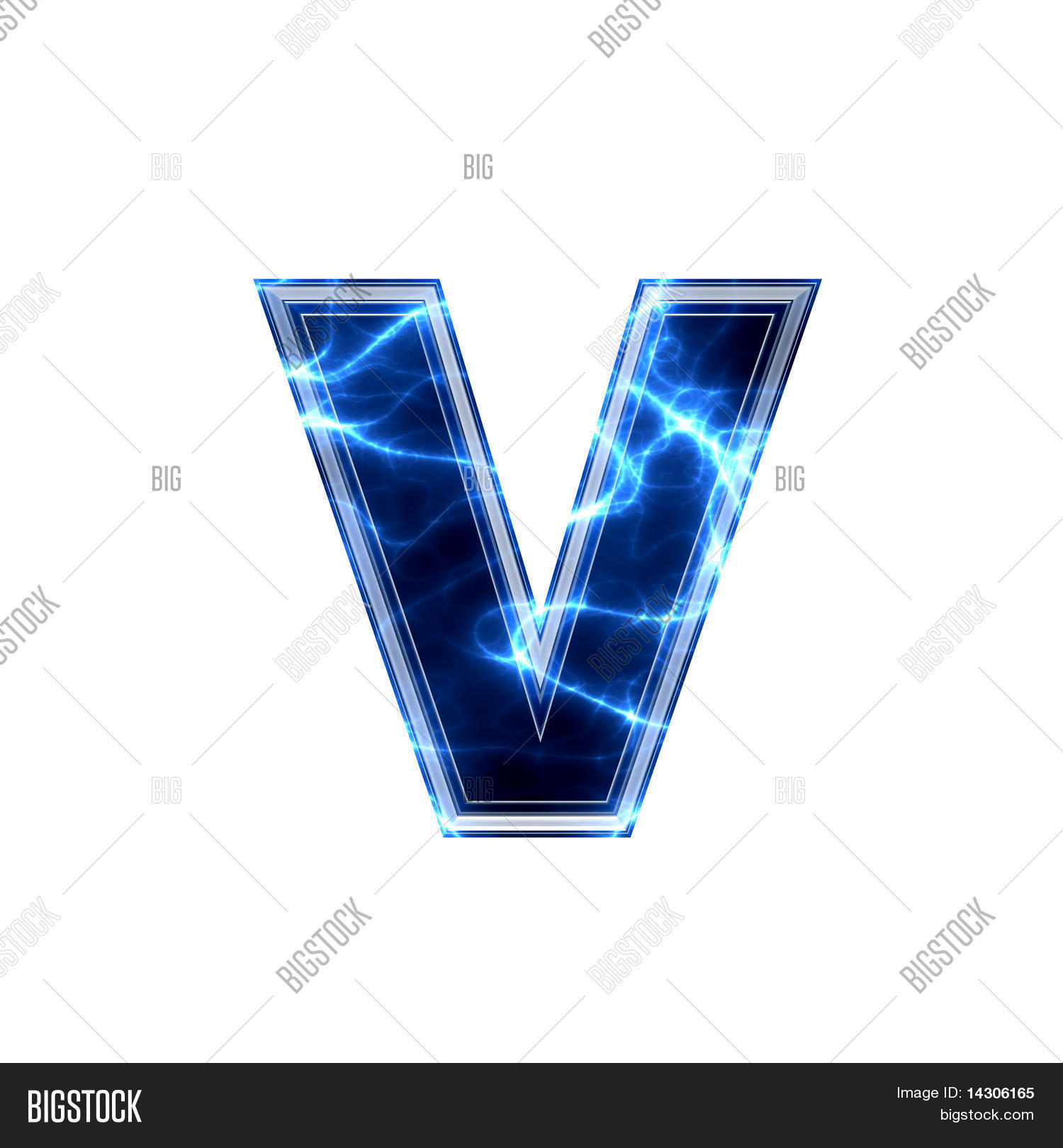 Electric 3d Letter - V Image & Photo (Free Trial) | Bigstock