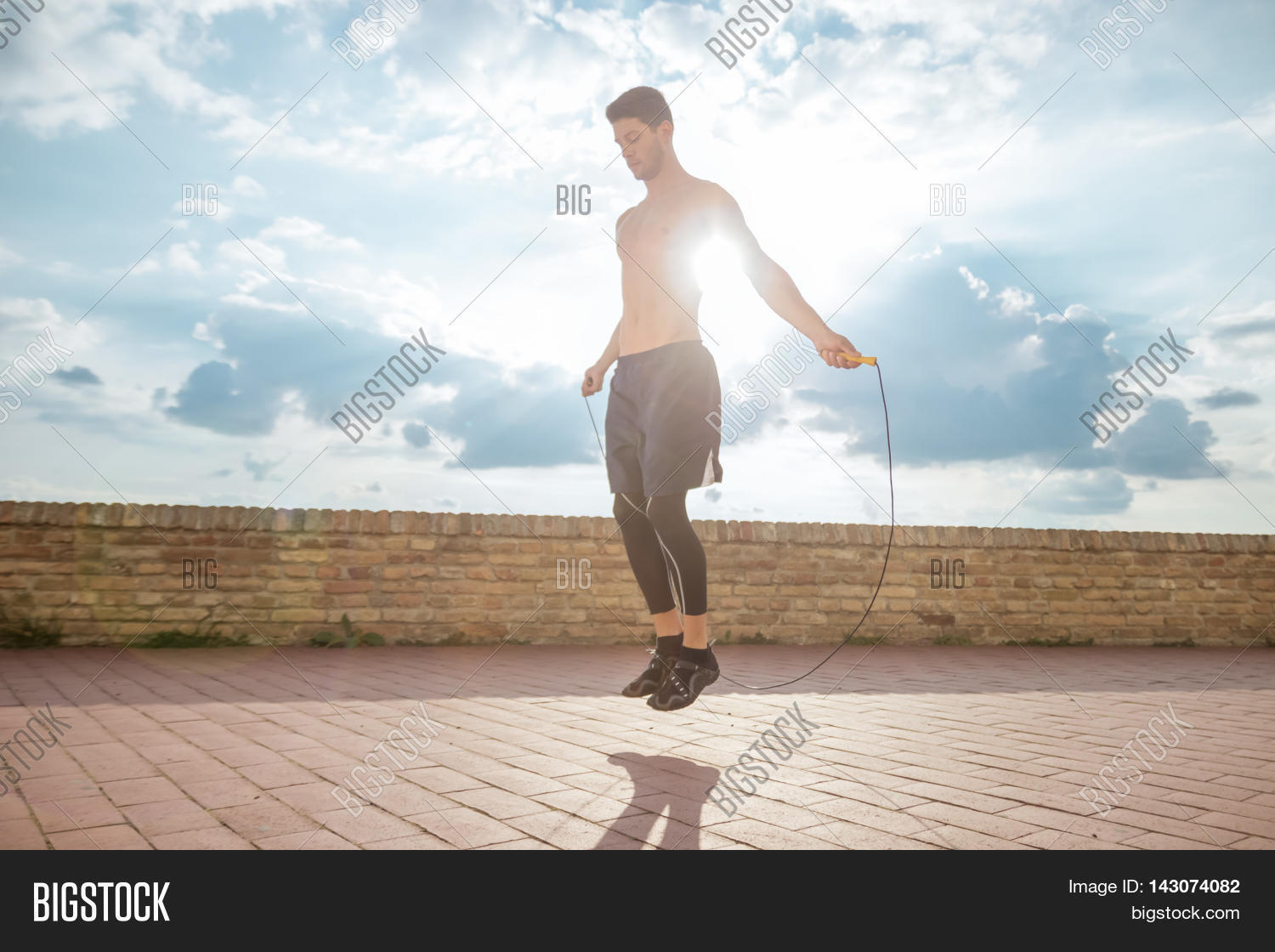 Jumping Rope Man Jump Image & Photo (Free Trial) | Bigstock