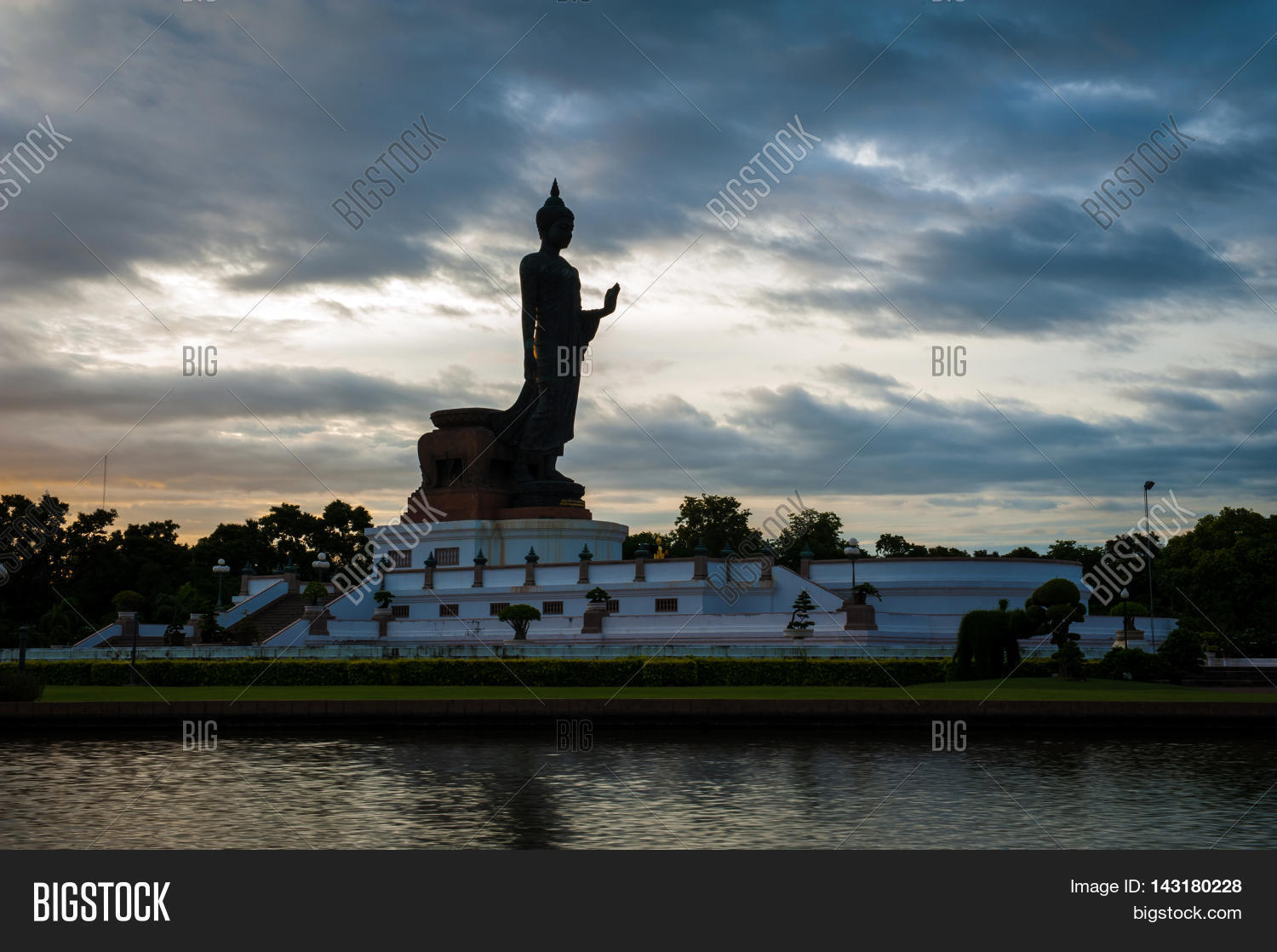 Walking Buddha Statue Image & Photo (Free Trial) | Bigstock