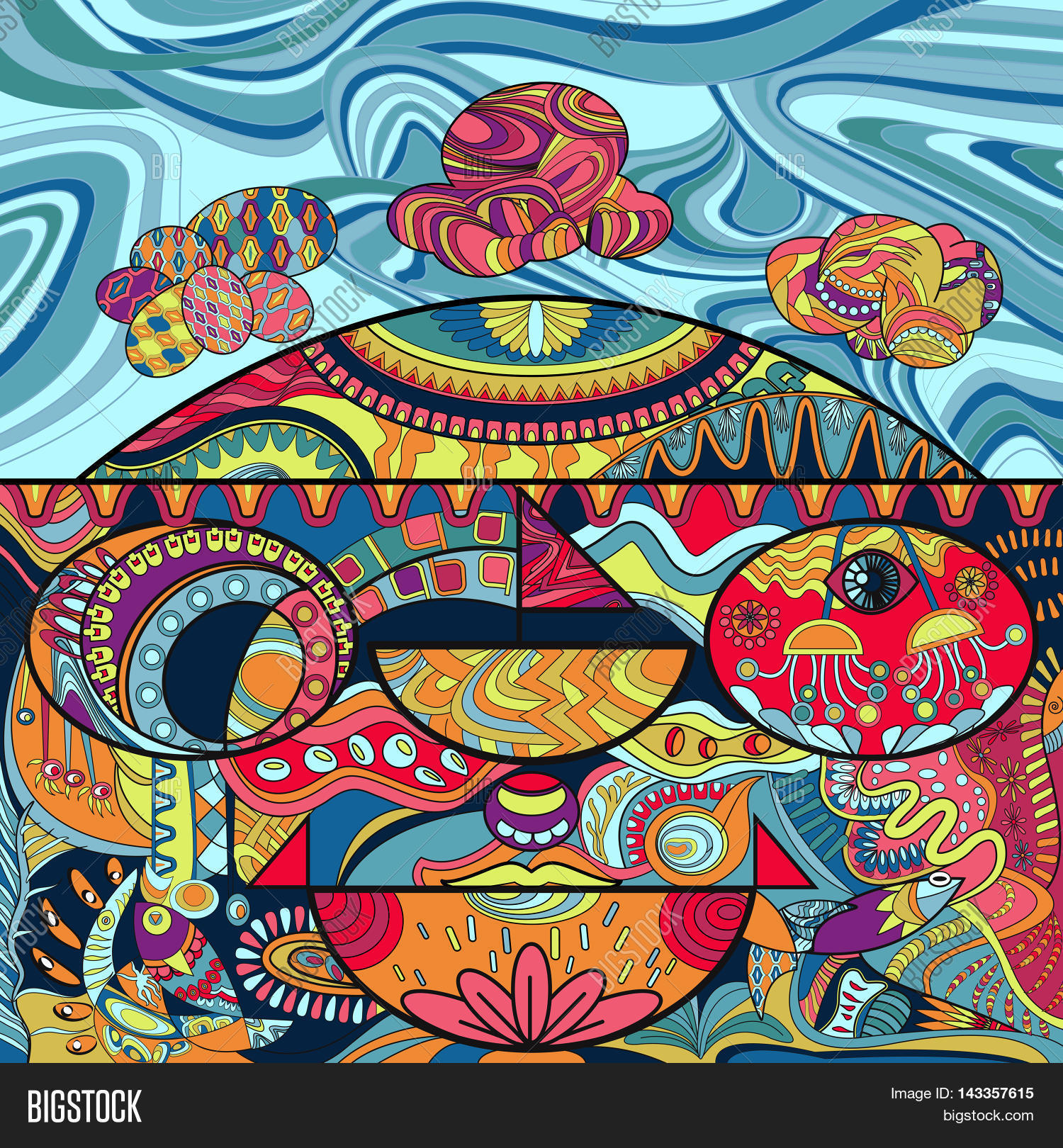 Line Art Coloring Vector & Photo (Free Trial) | Bigstock